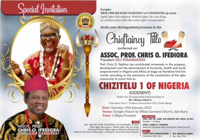 OCI Foundation | Onyebuchi Chris Ifediora | ALL THE PICS: Conferment of ...